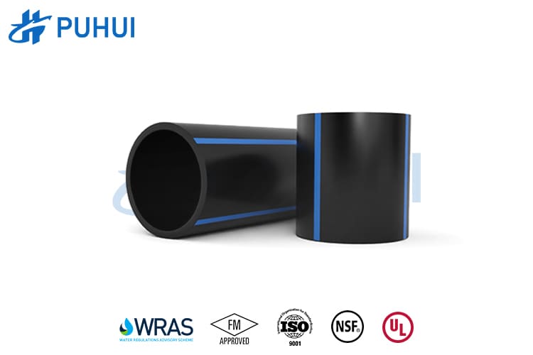 HDPE pressure black blue stripe pipe for water - Puhui Industry