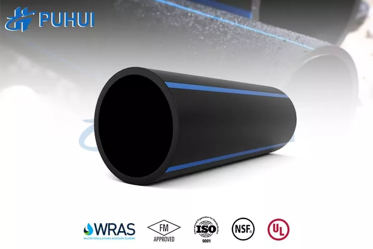 HDPE pressure black blue stripe pipe for water - Puhui Industry